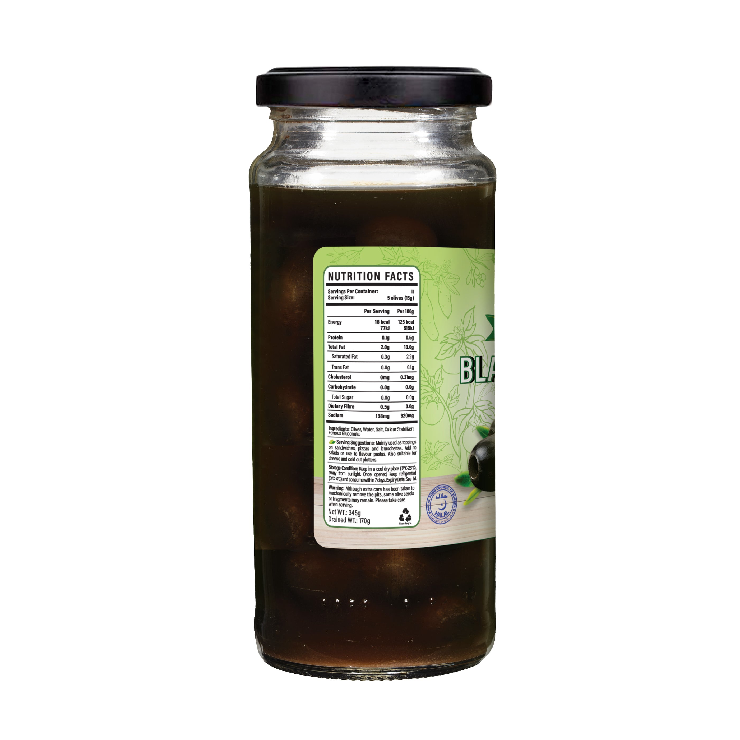 Price Club Singapore - Hosen Select Pitted Black Olives 345g
