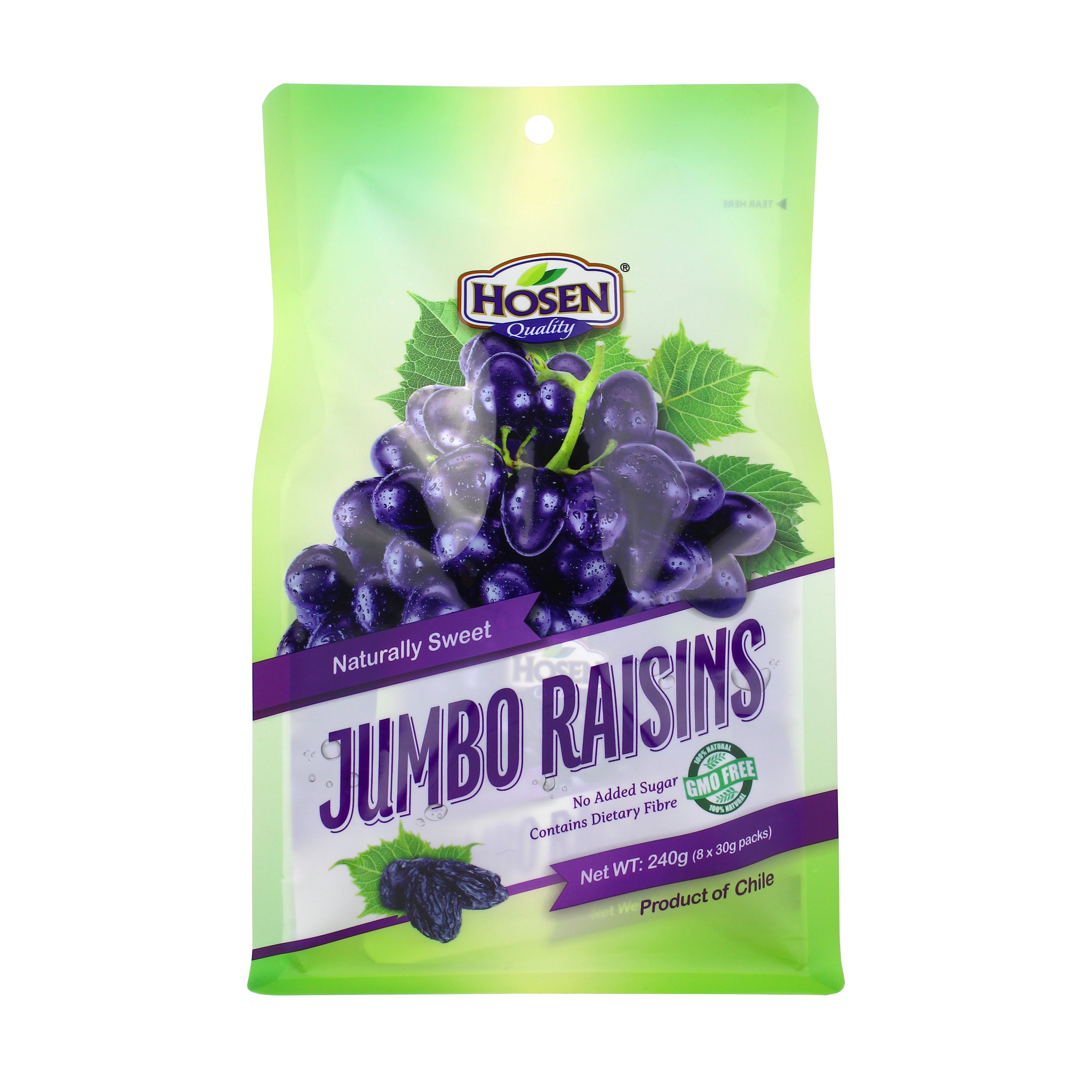 Price Club Singapore - Hosen Jumbo Raisins 8 x 30g (Multi-Pack)